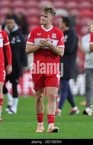 Tommy Conway of Middlesbrough after the final whistle applauds the fans ...