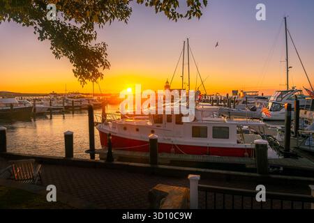 Saybrook Point marina in the summer, Connecticut Stock Photo - Alamy