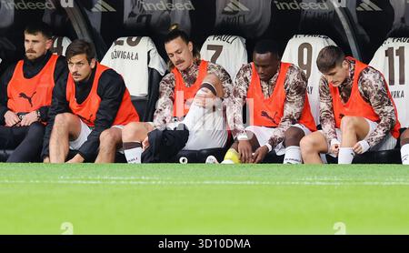 from left Arkadiusz Pyrka, Jackson Irvine, Hauke Wahl, goalkeeper ...