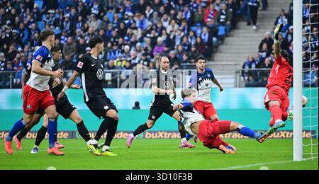 from left: goalkeeper Kamil Grabara (Wolfsburg), Yannick Gerhardt ...