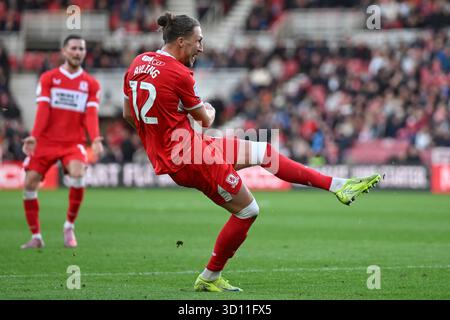 Luke Ayling of Middlesbrough shoots on goal during the Sky Bet ...