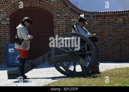 Military encampment at the Powder Magazine in Colonial Williamsburg ...
