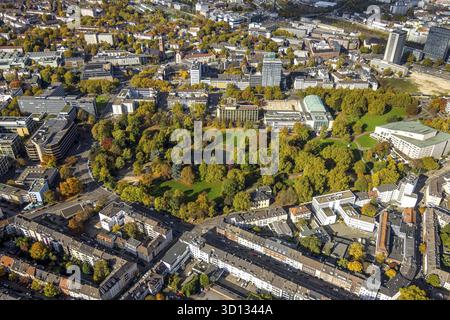 Aerial view, Essen Aalto Theatre and Essen Philharmonic with ...