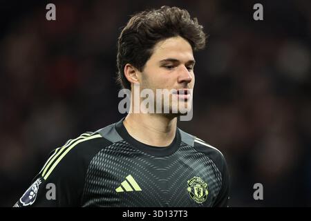 Manchester United goalkeeper Senne Lammens during the Premier League ...