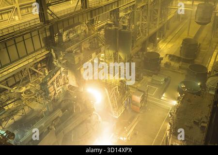 Electric arc furnace. Steel melting plant. Metal foundry Stock Photo ...