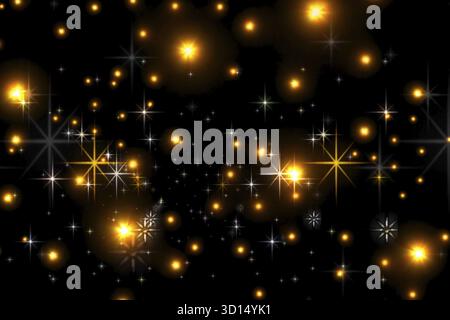 Animated stars on a black background. The starry sky Stock Photo - Alamy