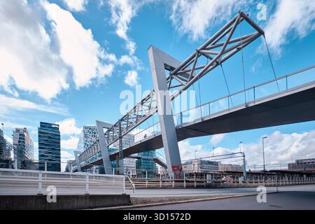 Oslo, Norway - September 6, 2025: Akrobaten pedestrian bridge over ...