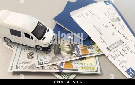 van and Us currency on Passport Stock Photo - Alamy