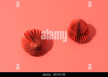 Trendy paper Christmas tree baubles Stock Photo - Alamy