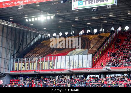 banner of supporters of AFC Ajax during the UEFA Champions League 2025/ ...
