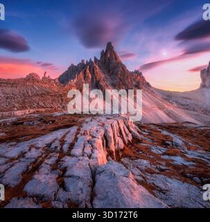 Colorful sunrise autumn mountains. Dolomites, Italy Stock Photo - Alamy