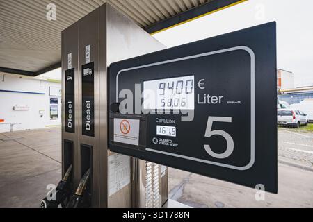 Sign displaying Gas Station. Business idea for servicing motor vehicles ...
