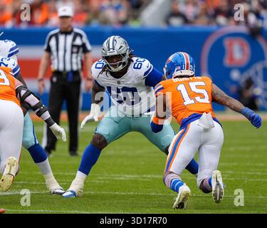Denver Broncos linebacker Nik Bonitto warms up before an NFL football ...