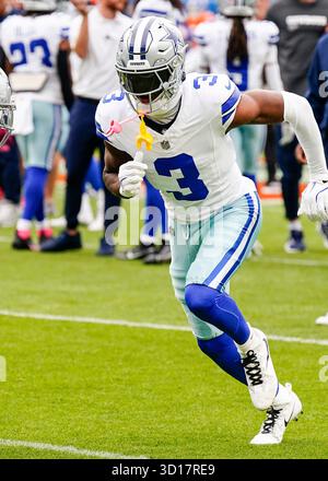 Dallas Cowboys wide receiver George Pickens (3) participates in the NFL ...
