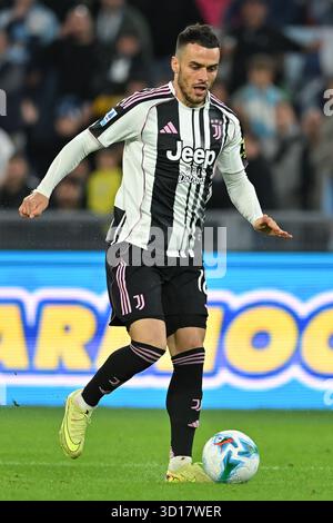 Filip Kostic of Juventus FC in action during the Serie A football match ...
