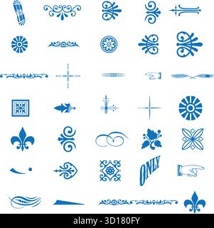 Flourish ornament as monogram or divider for wedding invitations and ...