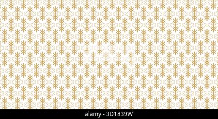 Intricate geometric pattern of interlocking shapes in subtle yellow and ...
