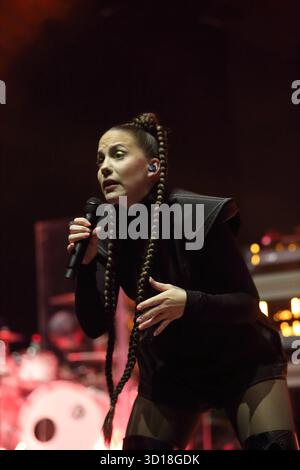 Singer LaFee (Christina Klein) at her concert as part of her Shadow ...
