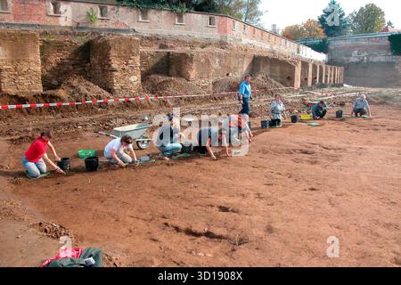 archeological excavation and digging in the field, research and history ...