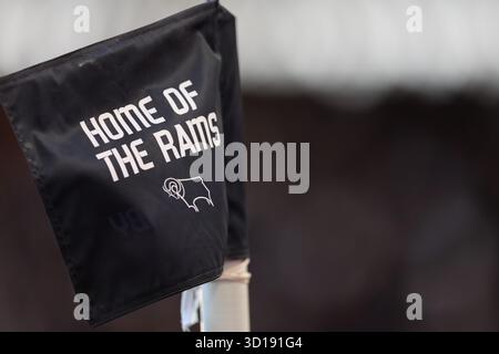 Derby County corner flag during the Derby County v Leeds United ...