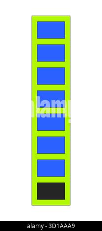 Vertical indicator bar with segments 2D line object Stock Vector Image ...
