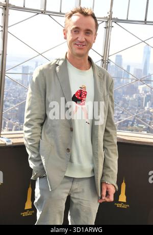 Tom Felton on stage for THE CURSED CHILD Curtain Call on Broadway, The ...