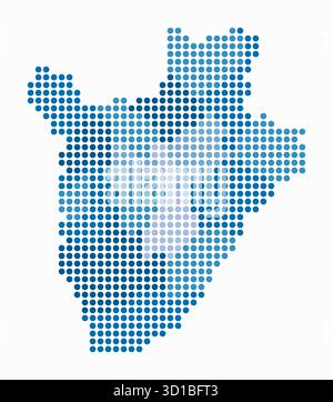 Dots Pattern Vector Map of Burundi. Stylized Silhouette of Burundi ...