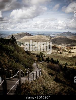 Chain of volcanic hills in Auvergne, France Stock Photo - Alamy