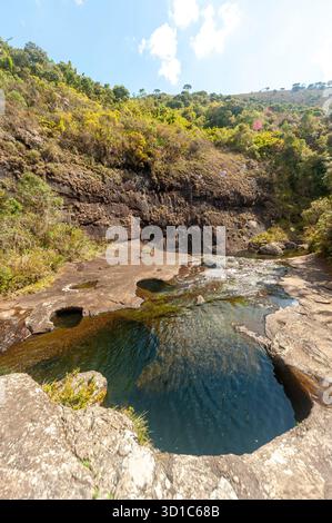 Sete Pilões Waterfall near Macieira Camp at Caparaó National Park ...