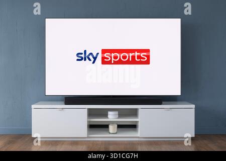 Sky Sports tv logo on phone screen stock image Stock Photo - Alamy