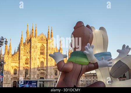 Mascots Giant Inflatable Display with Olympic Paralympic Logos ,Italy ...