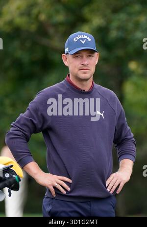 Jeff Winther in action, playing at the Betfred British Masters hosted ...