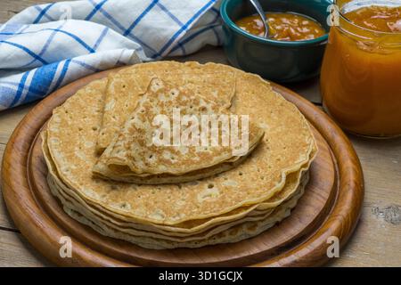 Delicious Homemade French Crepes Ready for Breakfast Stock Photo - Alamy