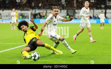 from left: Karim-David Adeyemi (Dortmund), Nathaniel Brown Frankfurt ...