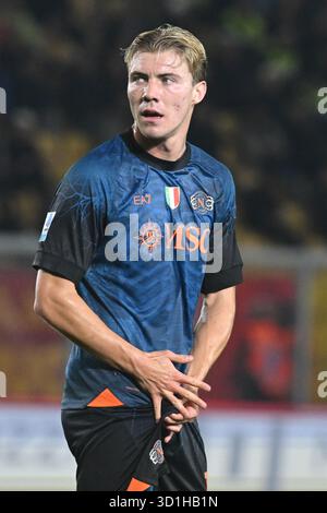 Rasmus Hojlund of SSC Napoli look during the Uefa Champions League ...