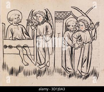 Illustration in manuscript of the Apocalypse of Paul 12th century Stock ...