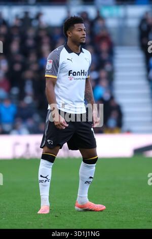 Rhian Brewster of Derby County during the Sky Bet Championship match ...