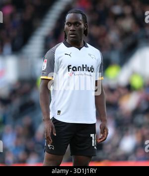 David Ozoh of Derby County during the Derby County v Leeds United ...