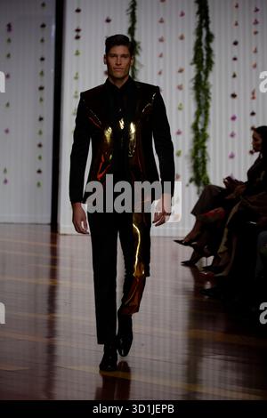 fashion model with Félix Ramiro design, during the bridal fashion ...