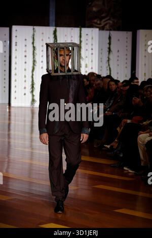 fashion model with Félix Ramiro design, during the bridal fashion ...