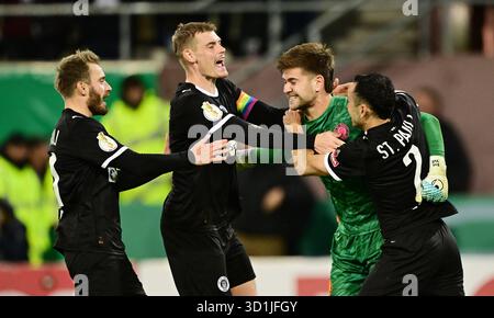 Final celebration, from the left Albian Hajdari, goalkeeper Oliver ...