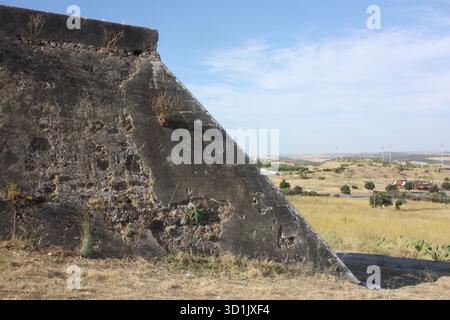 Elvas, Portugal - The outer wall of the Forta de Santa Luzia Stock ...
