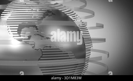 Geometrical world map, America side - 3D illustration Stock Photo - Alamy