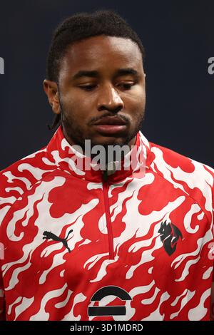 Christopher Nkunku of AC Milan looks on during the Serie A Enilive ...