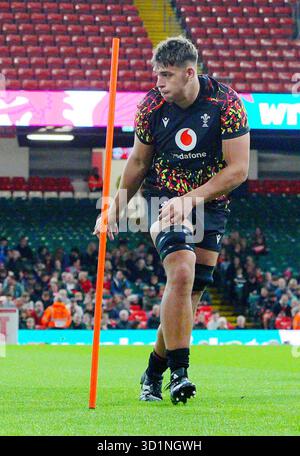 Wales' Dafydd Jenkins during a training session at the Vale Resort ...