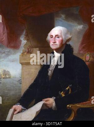 Washington / painted by Gilbert Stuart 1797 Stock Photo - Alamy