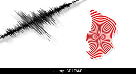 Seismic activity earthquake Chad map Richter scale Stock Photo - Alamy