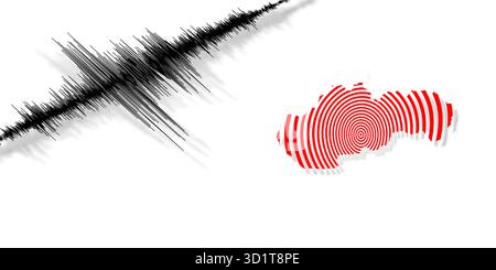 Seismic activity earthquake Slovakia map Stock Photo - Alamy