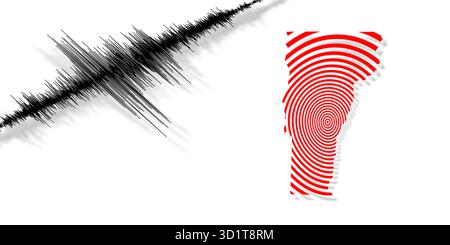 Seismic activity earthquake Vermont map Richter scale Stock Photo - Alamy