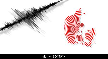Seismic activity earthquake Denmark map Stock Photo - Alamy